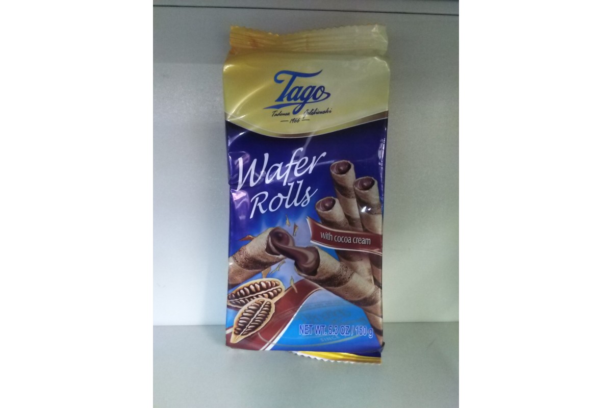Tago Wafer Rolls 150g Cocoa Cream - 8 Till Late / Deliver Cardiff Tago Wafer Rolls 150g Cocoa Cream - 8 Till Late / Deliver Cardiff
